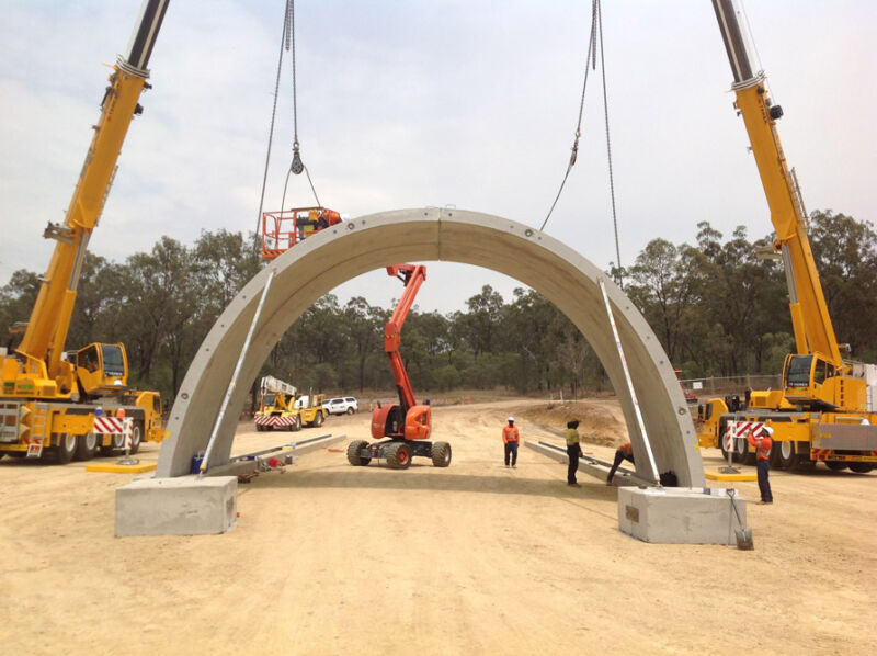 Precast concrete tunnel and bridge arches, TechSpan®
