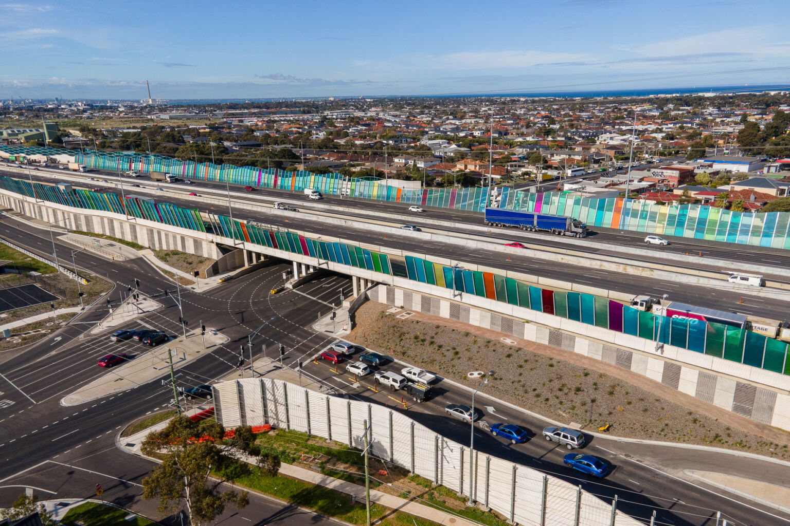 West Gate Freeway MSE Walls & Bespoke Precast Facing Panels